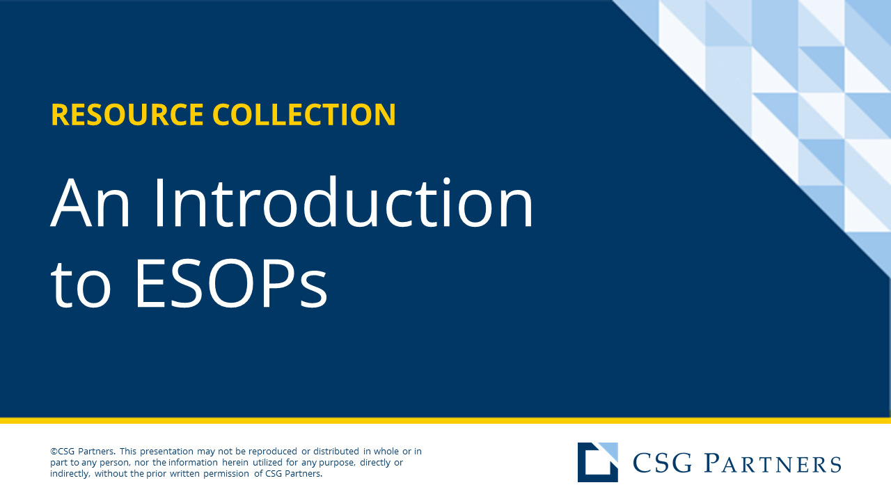 An Introduction to ESOPs