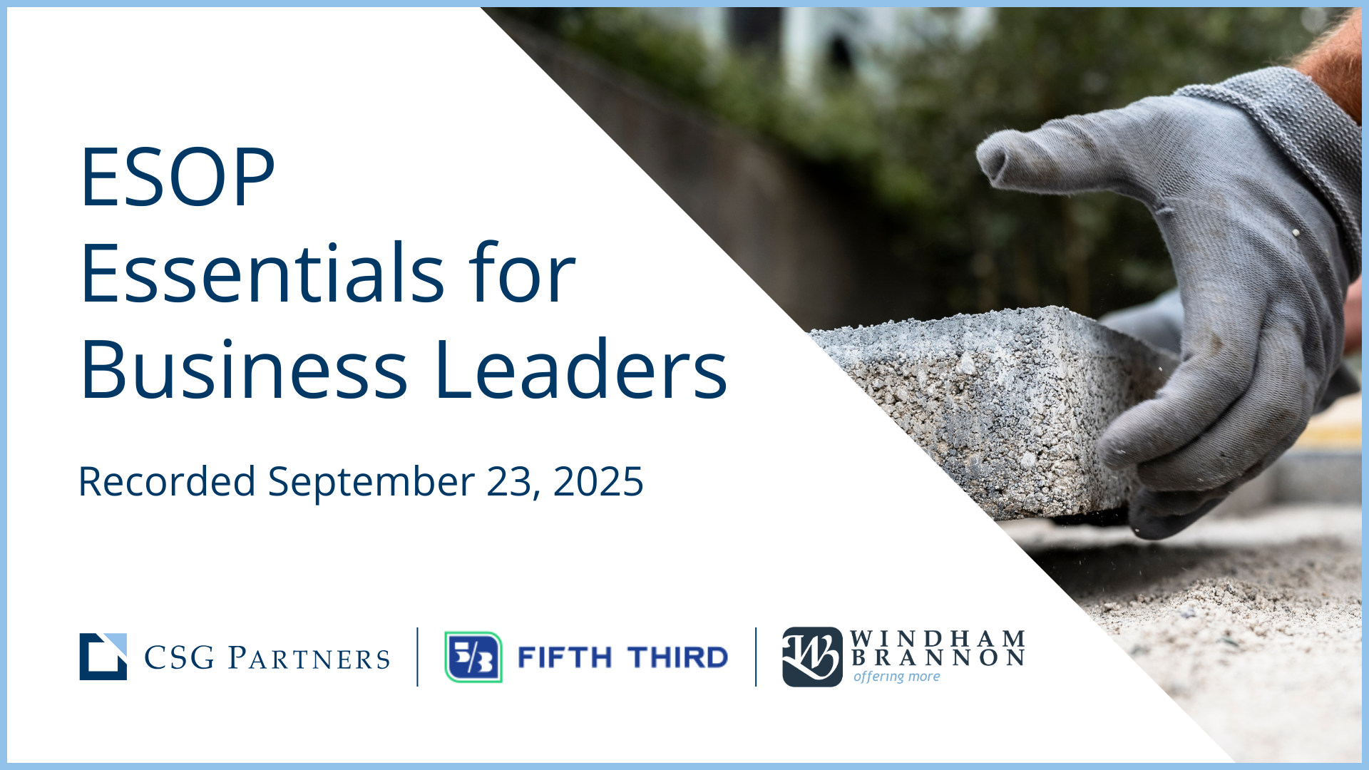Webinar: ESOP Essentials for Business Leaders (23Sep25)